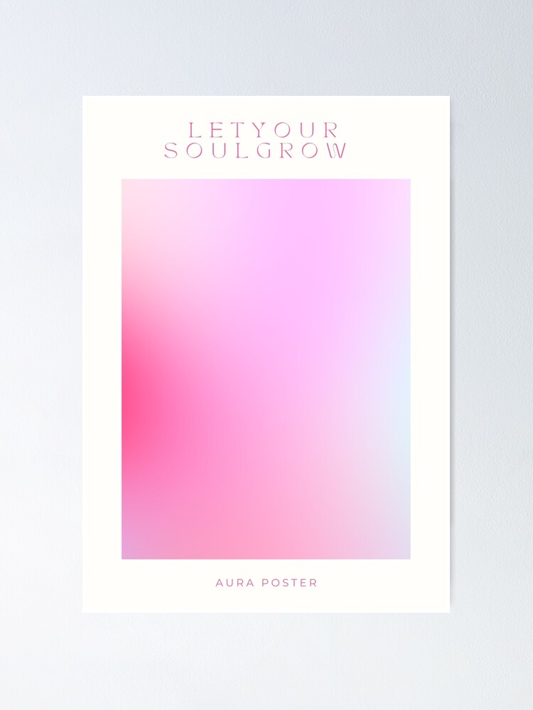 "Pink aura poster" Poster by Posterlishes | Redbubble