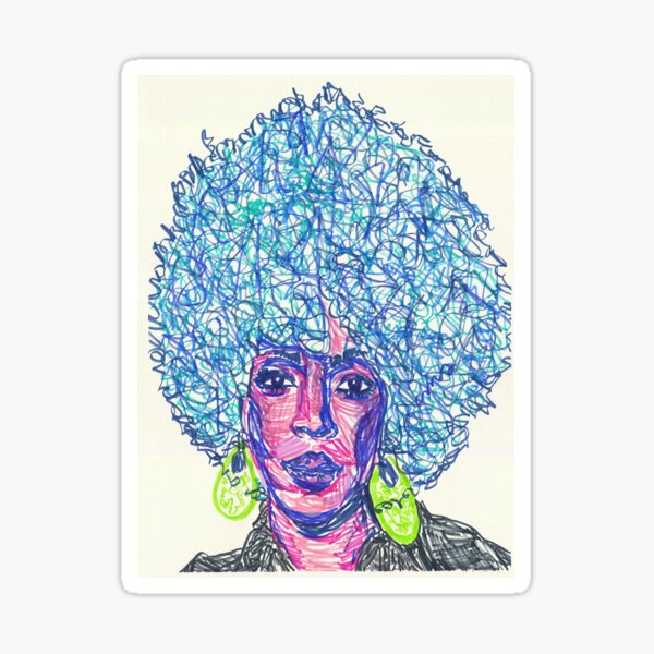 Light Blue Singer Lauryn Sticker For Sale By Kathlenelrod Redbubble
