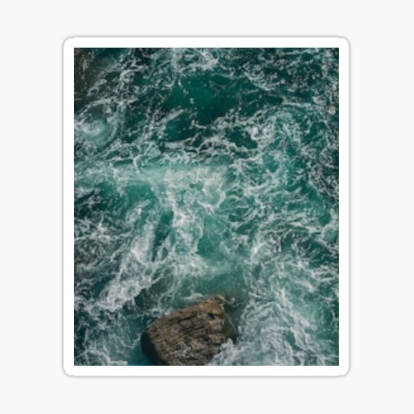 " Cute colourful blue sea or ocean or blue water design" Sticker for ...