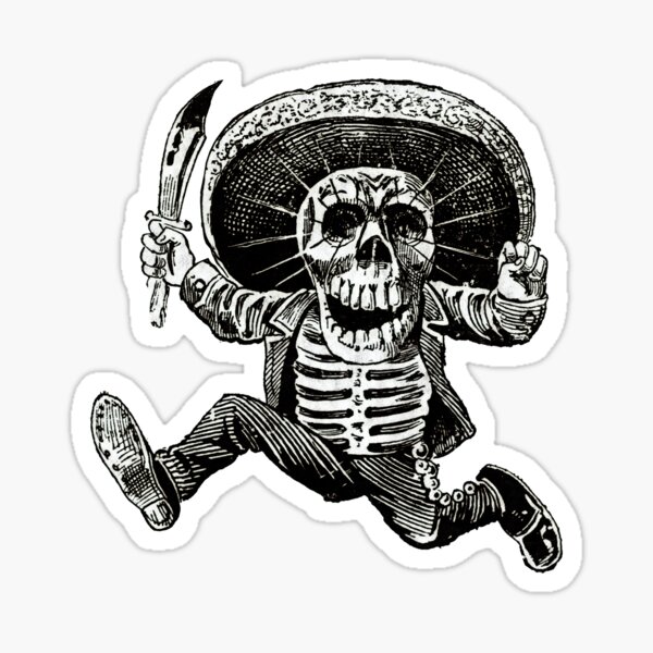 Pegatina «CHARRO MEXICANO DE MIEDO - PERFECTO PARA HALLOWEEN O DÍA DE ...