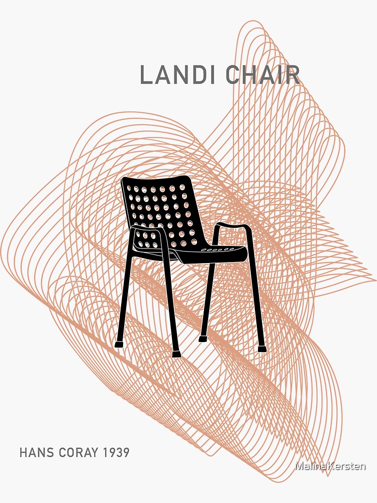 "Landi Chair I Hans Coray 1939" Sticker for Sale by MalinaKersten ...
