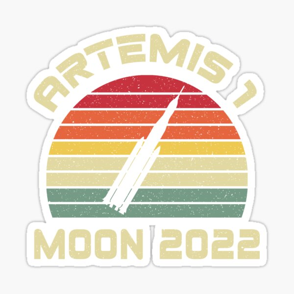 "Artemis 1 Mission Moon Launch" Sticker for Sale by TravelHappiness ...