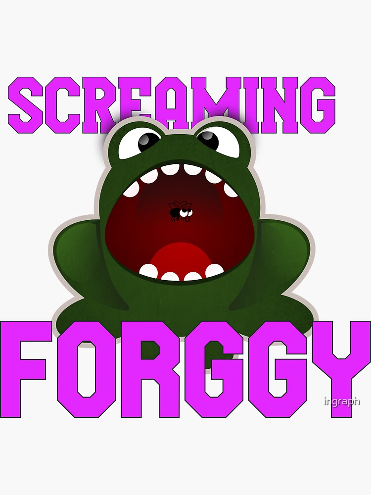 "Joke - Screaming Froggy" Sticker for Sale by ingraph | Redbubble