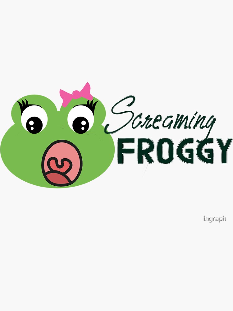 "Joke - Screaming Frog Froggy" Sticker for Sale by ingraph | Redbubble