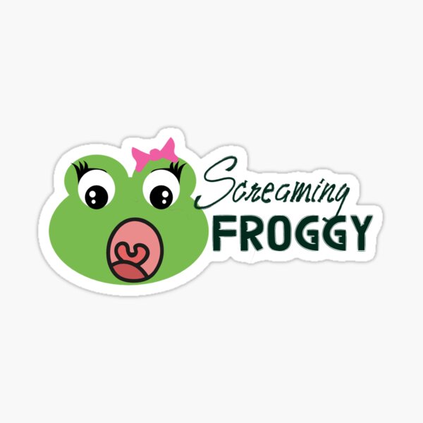 "Joke - Screaming Frog Froggy" Sticker for Sale by ingraph | Redbubble