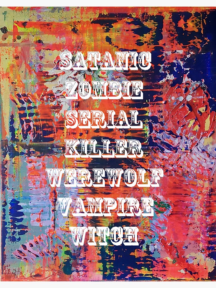 "satanic, zombie, serial+killer, werewolf, vampire, witch, Halloween t ...