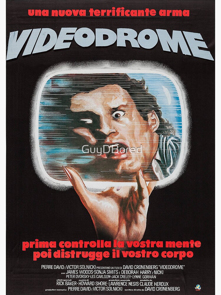 Videodrome 1983 Italian Movie Poster Sticker For Sale By Guydbored