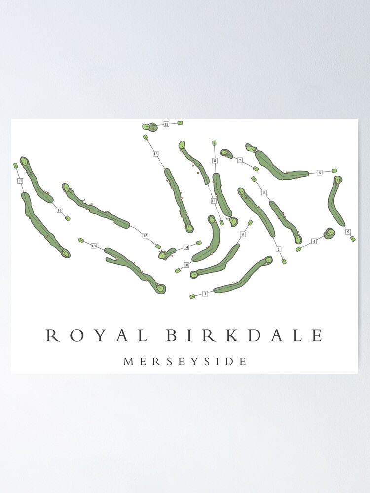 "Royal Birkdale Golf Course Graphic Map" Poster for Sale by Reign-Man ...