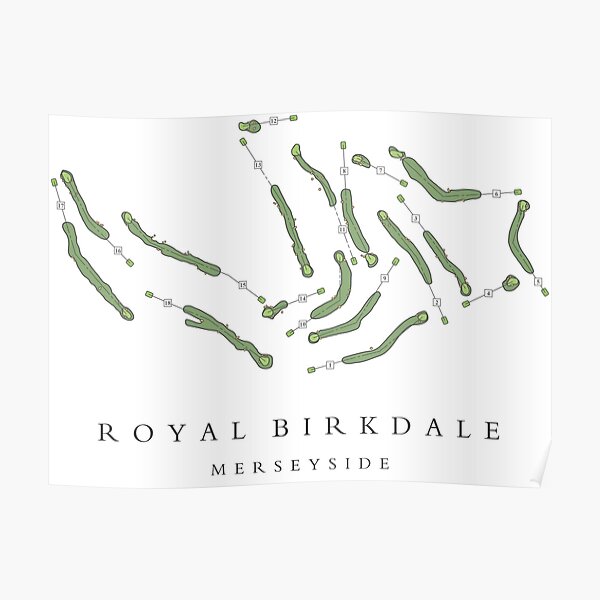 "Royal Birkdale Golf Course Graphic Map" Poster for Sale by Reign-Man ...