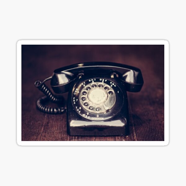 "Vintage Rotary Telephone" Sticker by PixLifePhoto | Redbubble