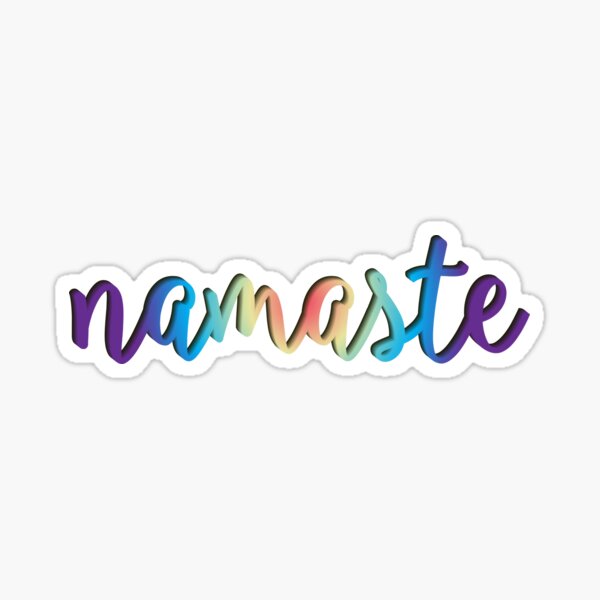 "Namaste" Sticker for Sale by beccalutt | Redbubble