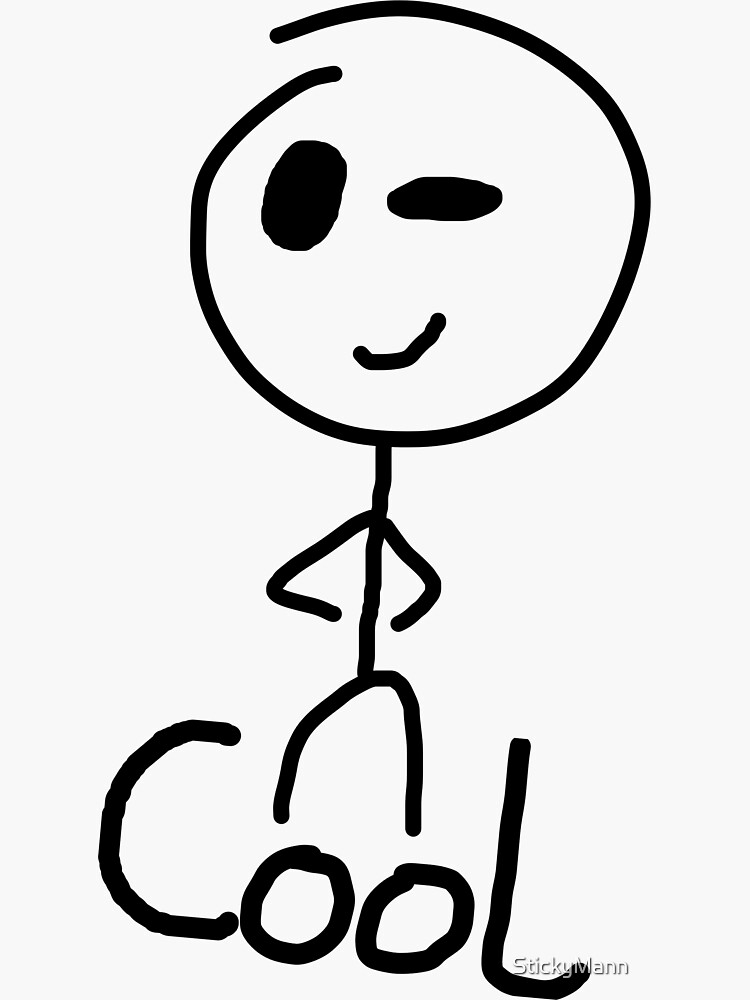 "Stickman design cool" Sticker for Sale by StickyMann | Redbubble