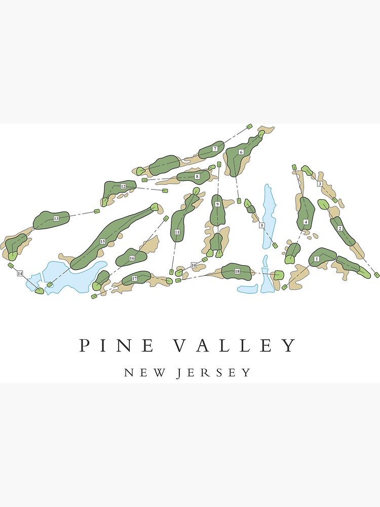 "Pine Valley Golf Course Graphic Map" Poster for Sale by Reign-Man ...