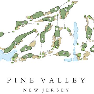 "Pine Valley Golf Course Graphic Map" Sticker for Sale by Reign-Man ...