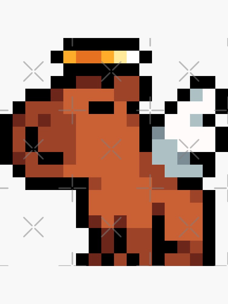 "Smol Pixel Capybara - Angel" Sticker for Sale by TofuPixel | Redbubble