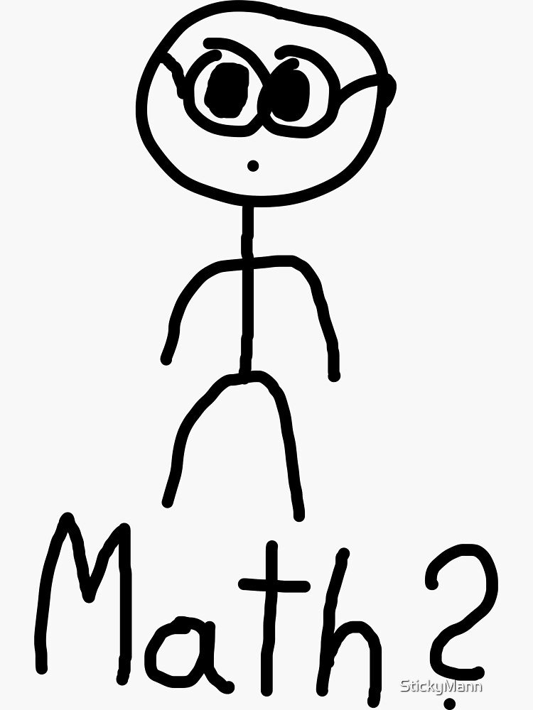 "Stickman math school" Sticker for Sale by StickyMann | Redbubble