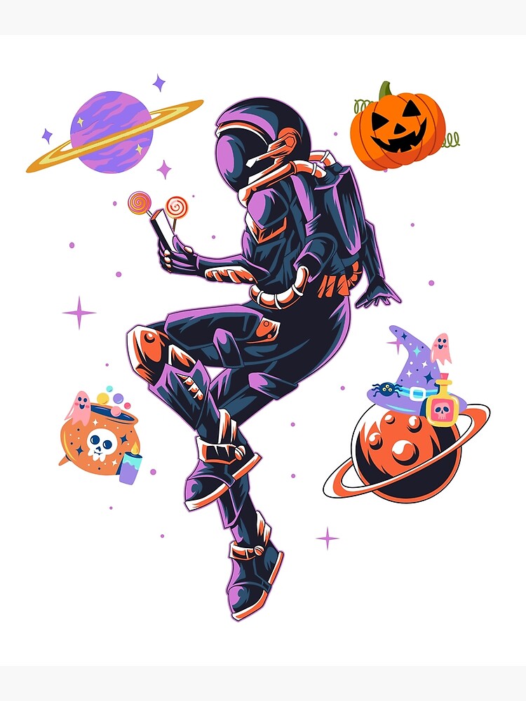 "Astronaut wishes a happy halloween from space" Poster for Sale by ...