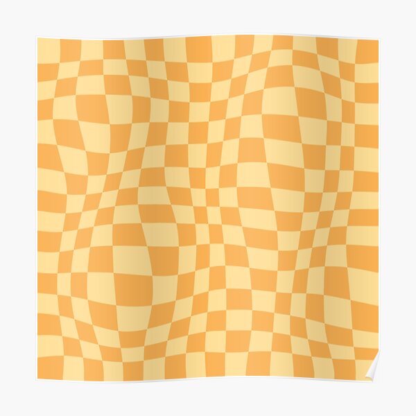 "Y2K Danish Pastel Yellow Checkerboard Pattern" Poster for Sale by SaEIllustration | Redbubble