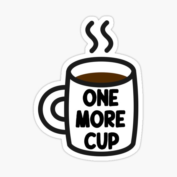 Cool White Coffee Mug Drawing With Coffee Inside And One More Cup