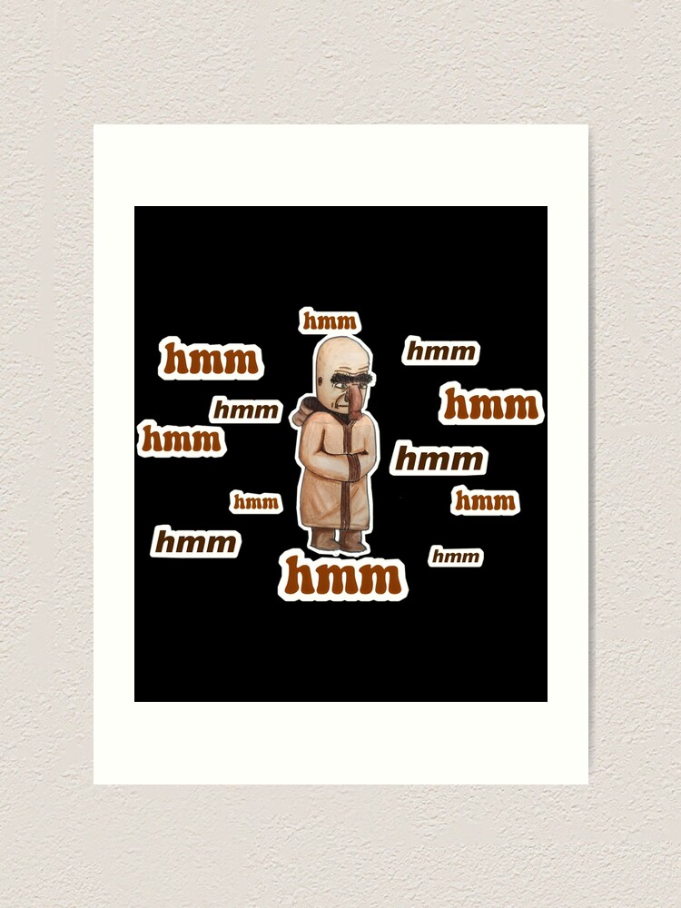 "MINECRAFT VILLAGER HMM - transparent background Classic " Art Print ...