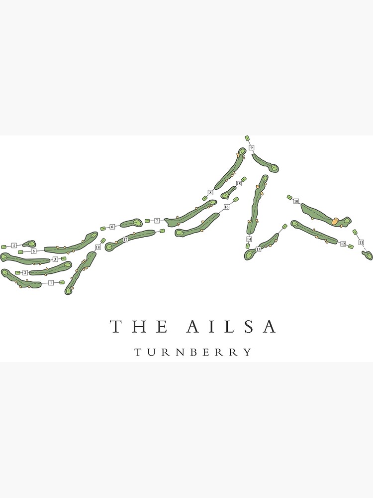 "The Ailsa Turnberry Golf Course Graphic Map" Poster for Sale by Reign ...