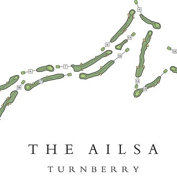 "The Ailsa Turnberry Golf Course Graphic Map" Poster for Sale by Reign ...