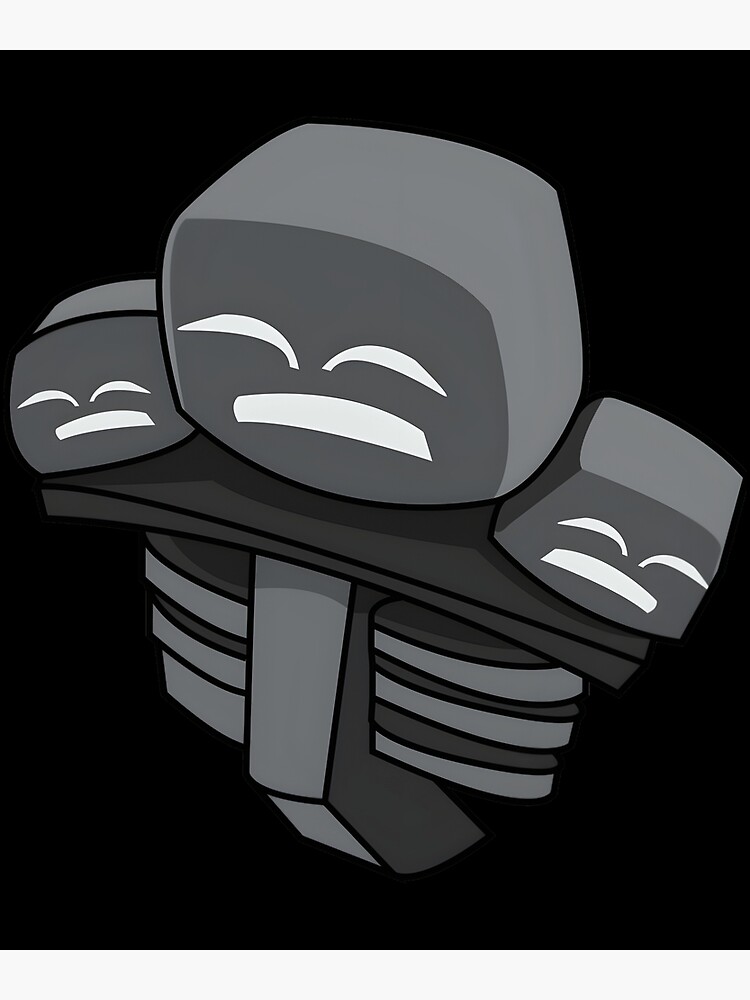 Minecraft Wither Boss Mob Classic Premium Matte Vertical Poster sold by ...