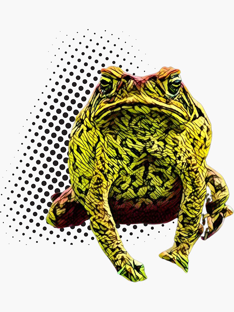 "Grumpy Frog with polka dots" Sticker for Sale by Kid-Genius | Redbubble