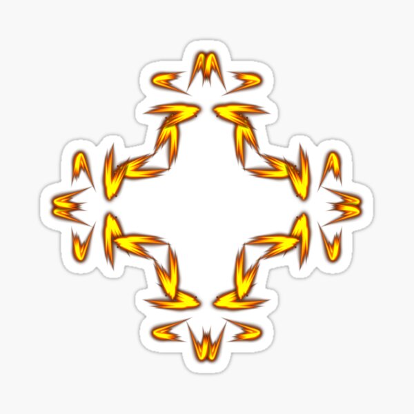 "Cross of fire, abstract art" Sticker for Sale by RomeoAzahar | Redbubble