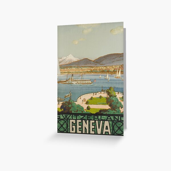 "Geneva Switzerland Vintage Travel Poster | Geneva Switzerland Vintage ...