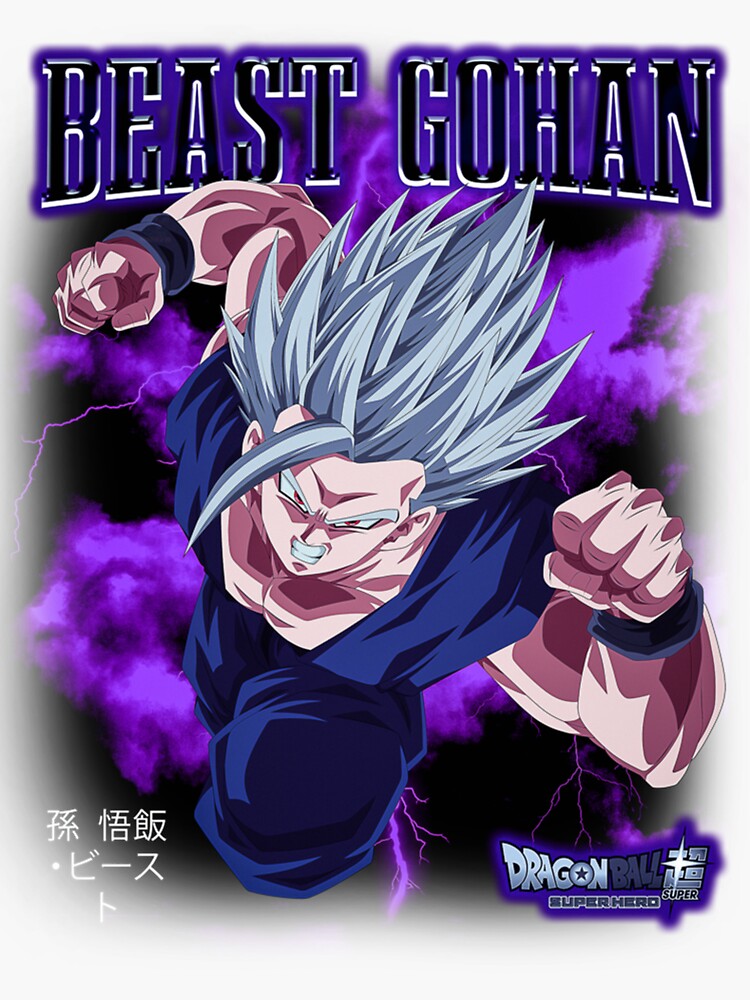 "Beast Gohan " Sticker for Sale by BeadCreations | Redbubble
