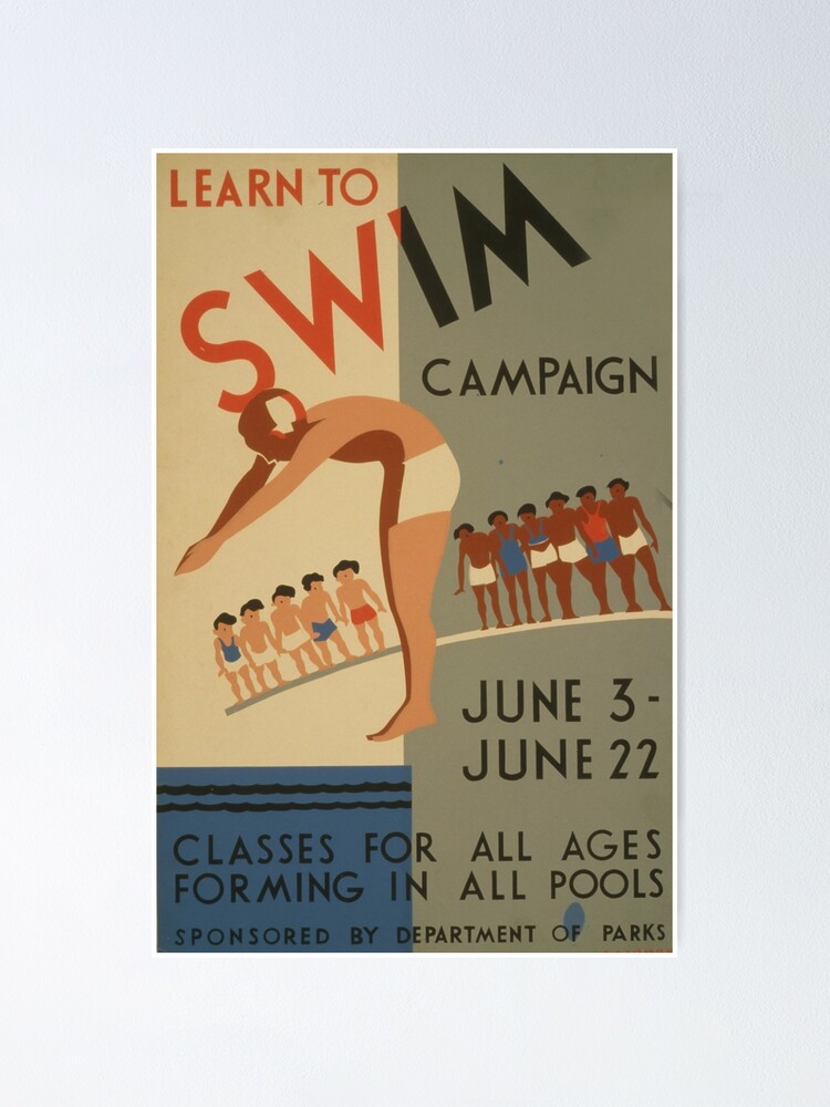 "Learn to Swim Poster Design" Poster for Sale by abdul512145 | Redbubble
