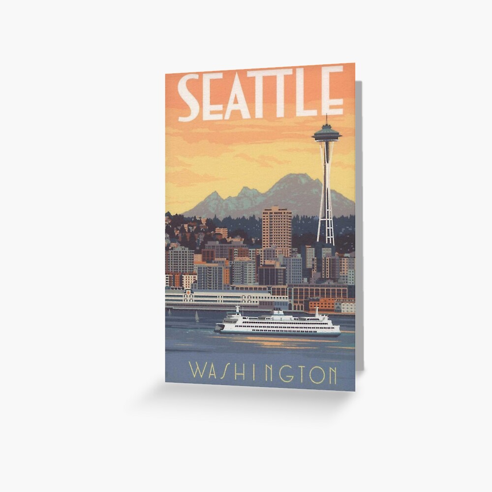 "Seattle Washington Vintage Travel Poster | Seattle Washington Vintage ...