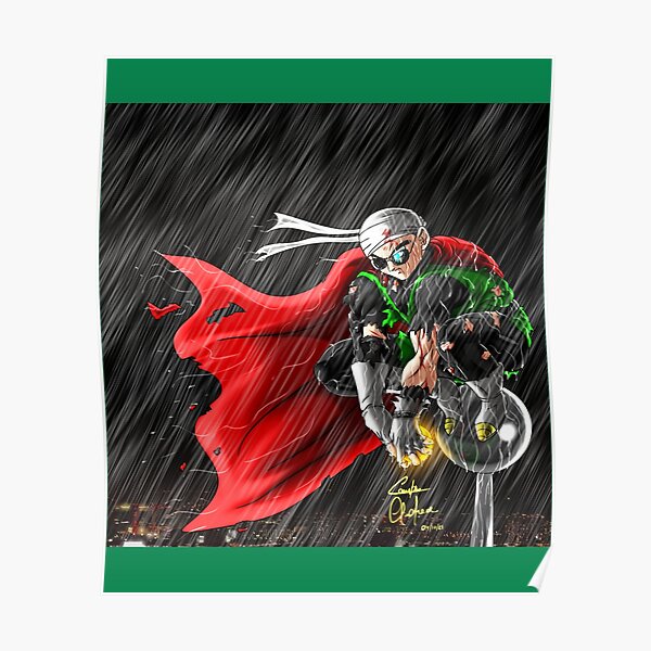 "son Gohan great saiyaman in the rain fan art " Poster for Sale by ...