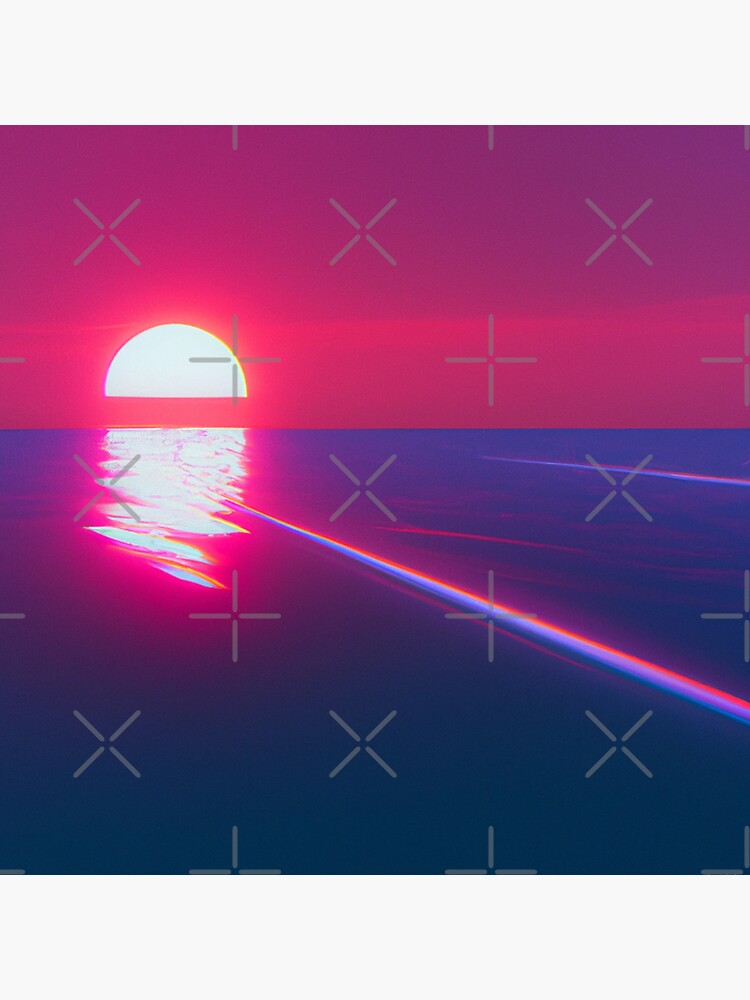 "vaporwave sun" Sticker for Sale by HozeRA | Redbubble