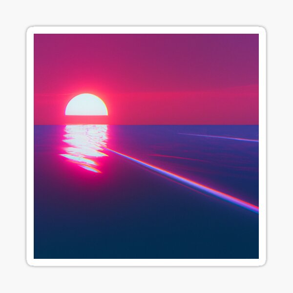 "vaporwave sun" Sticker for Sale by HozeRA | Redbubble