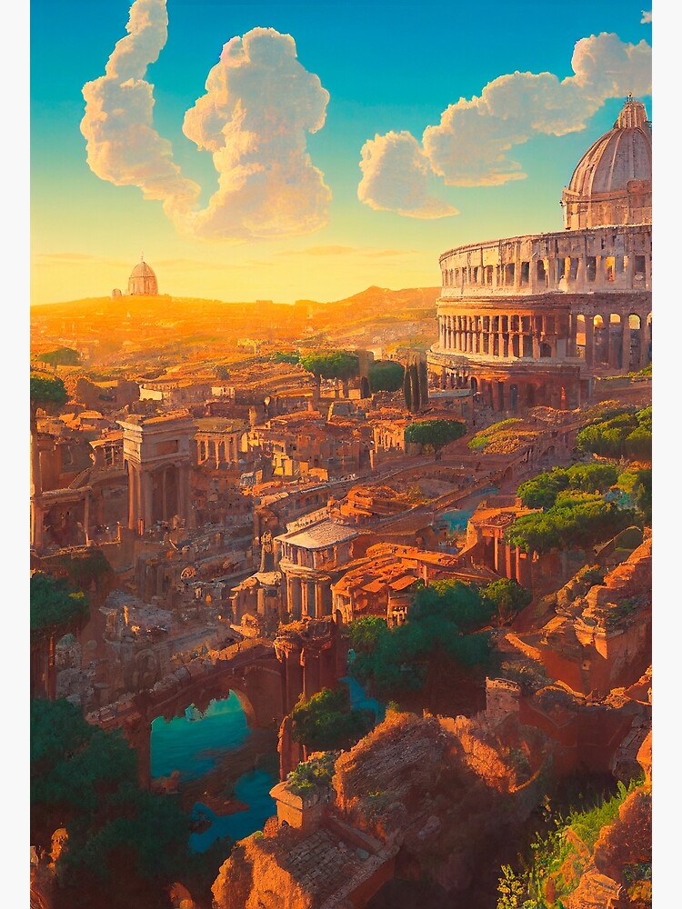 "Ancient Rome City in Sunset" Poster for Sale by devath | Redbubble