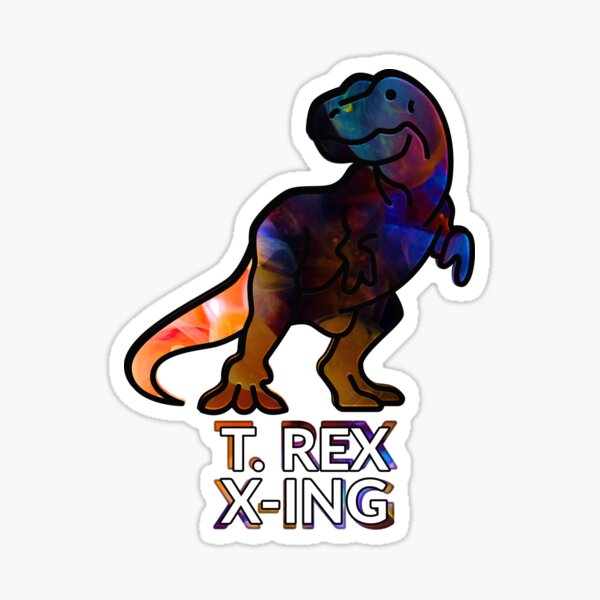 "Tyrannosaurus Rex Crossing" Sticker for Sale by Bfwilson | Redbubble