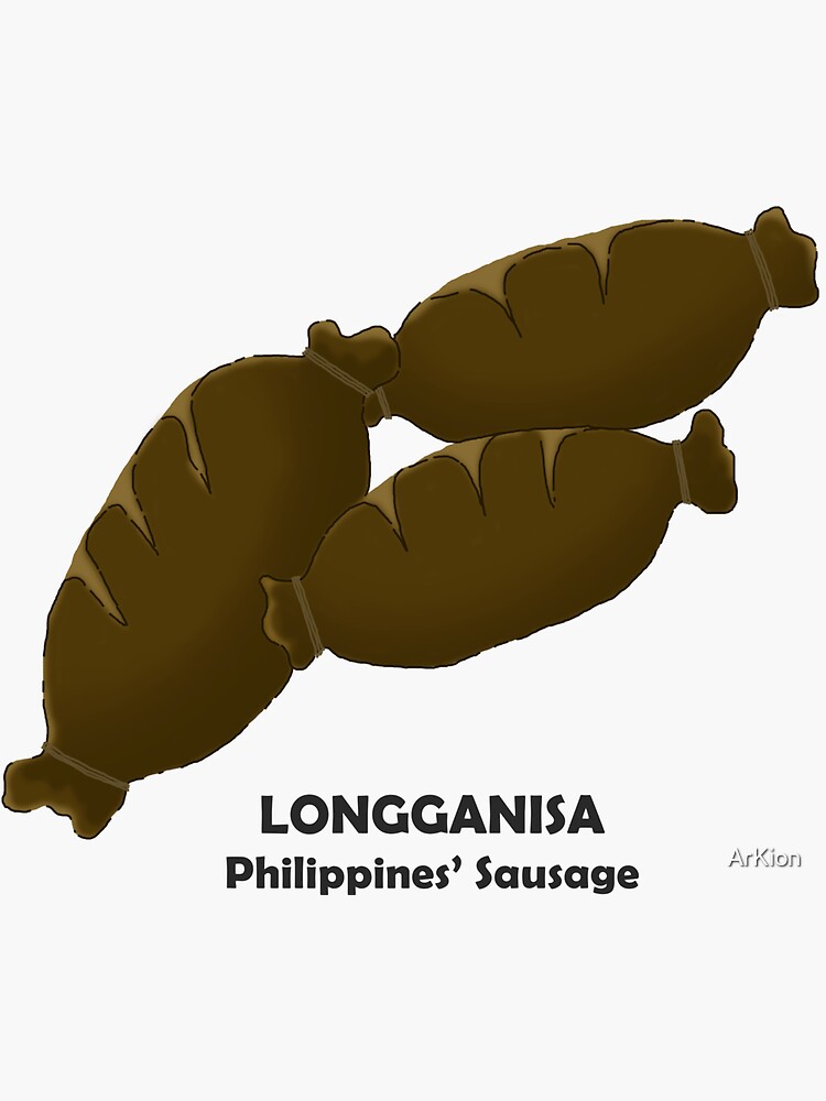 "Doodle art of Longganisa a Philippines' sausage" Sticker for Sale by ...