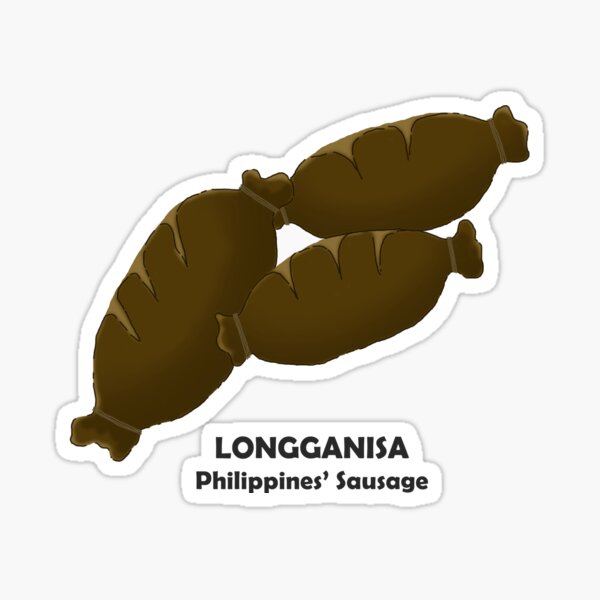 "Doodle art of Longganisa a Philippines' sausage" Sticker for Sale by ...