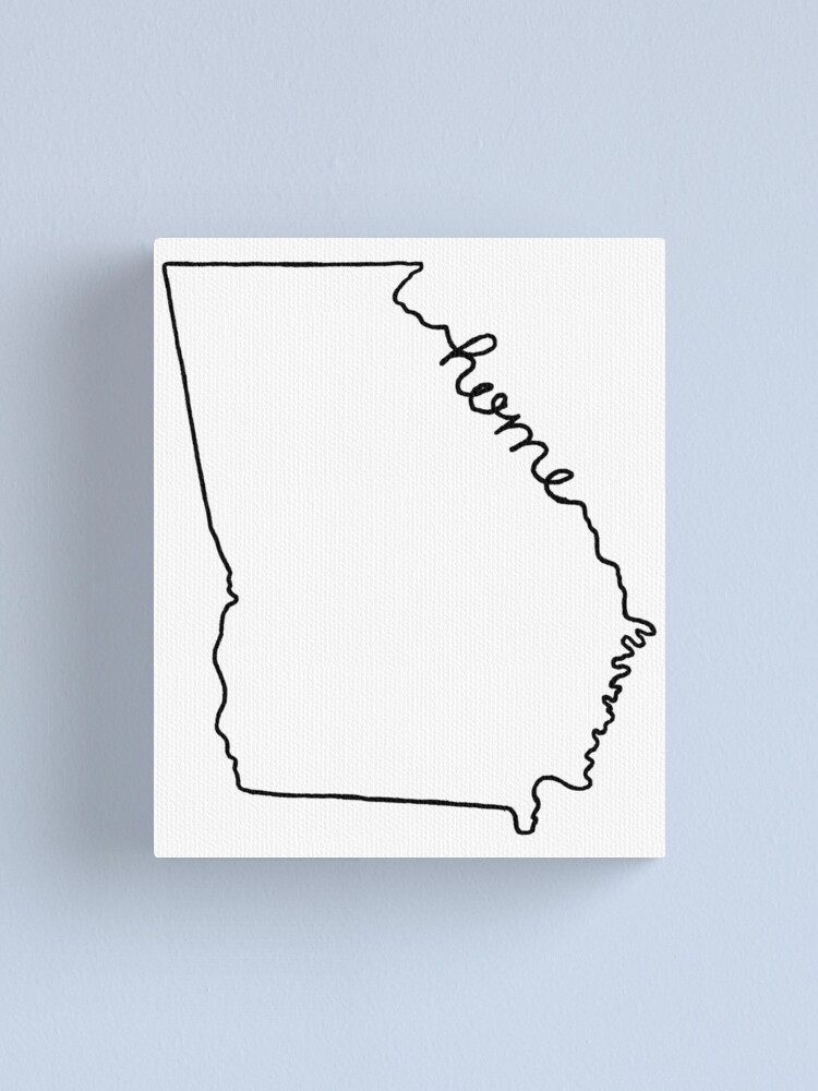 "Georgia Home State Outline" Canvas Print for Sale by jamiemaher15 ...