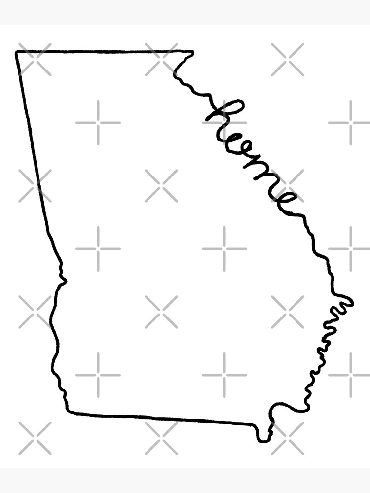 "Georgia Home State Outline" Canvas Print for Sale by jamiemaher15 ...
