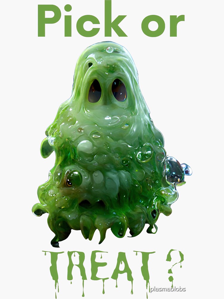 "Funny Halloween Pick or Treat Snot Bubble Ghost" Sticker for Sale by ...