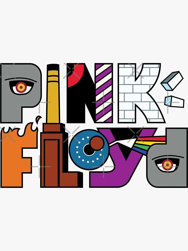 "PINK FLOYD ALBUM LOGO FULL COLOR" Sticker for Sale by steinbeck91 ...