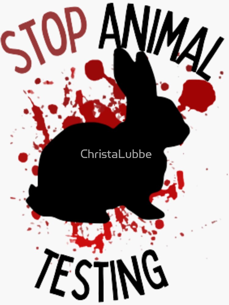 "Stop animal testing" Sticker for Sale by ChristaLubbe | Redbubble