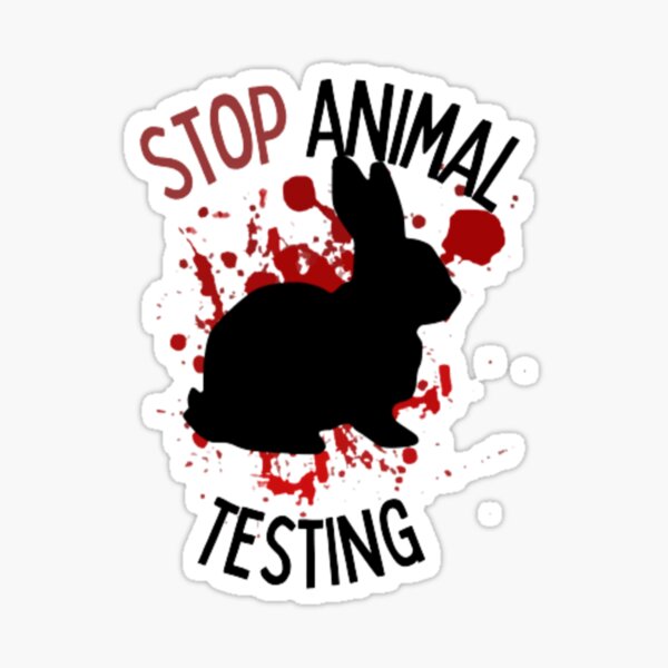 "Stop animal testing" Sticker for Sale by ChristaLubbe | Redbubble