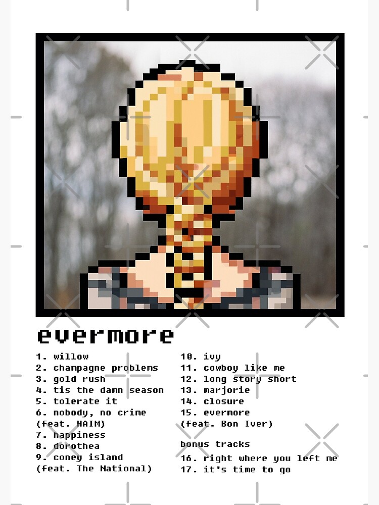 "Taylor Swift - Evermore (Pixel Art)" Poster for Sale by anna-begins ...