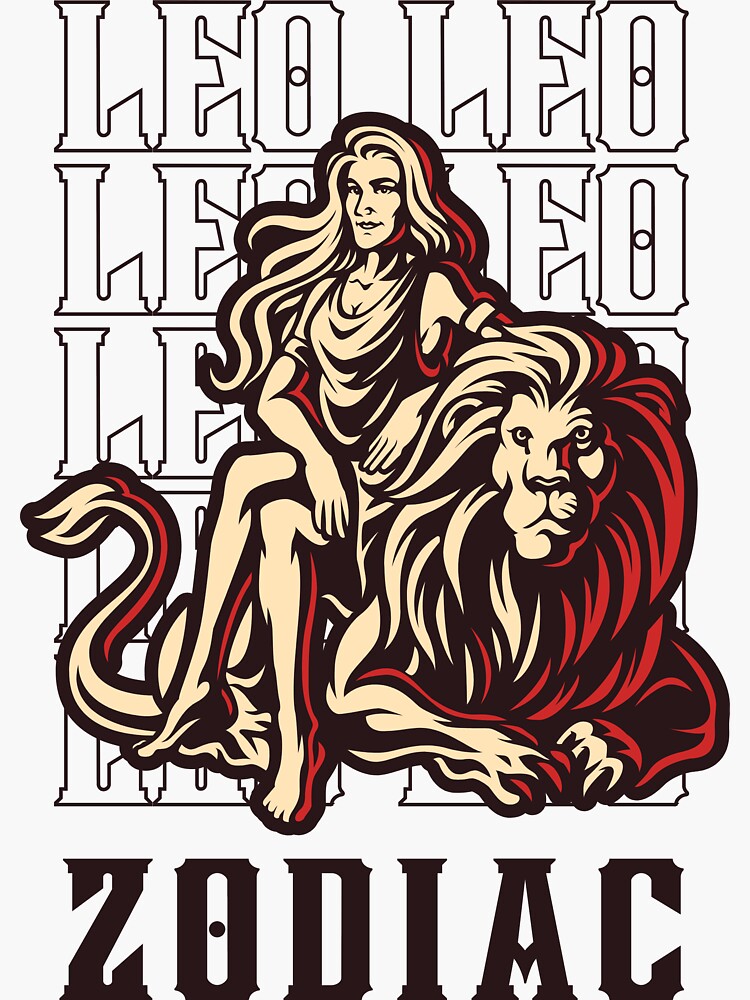 "Zodiac, lion zodiac, magic, stickers" Sticker for Sale by FreeWeeb ...