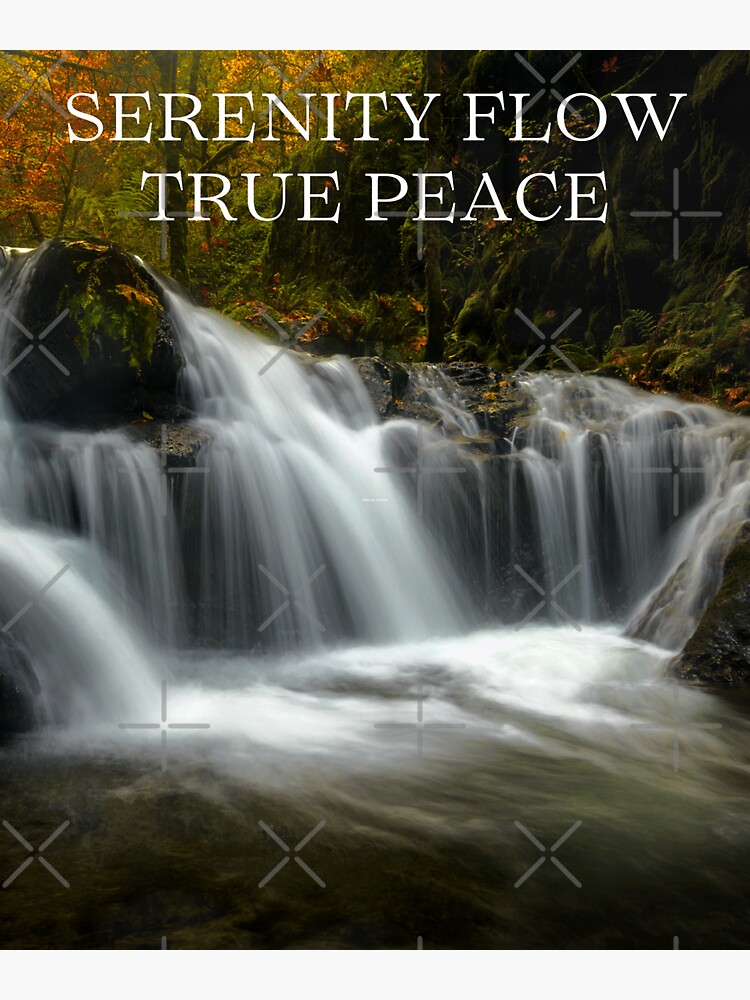 "serenity flow true peace" Sticker for Sale by Highsaildesigns | Redbubble