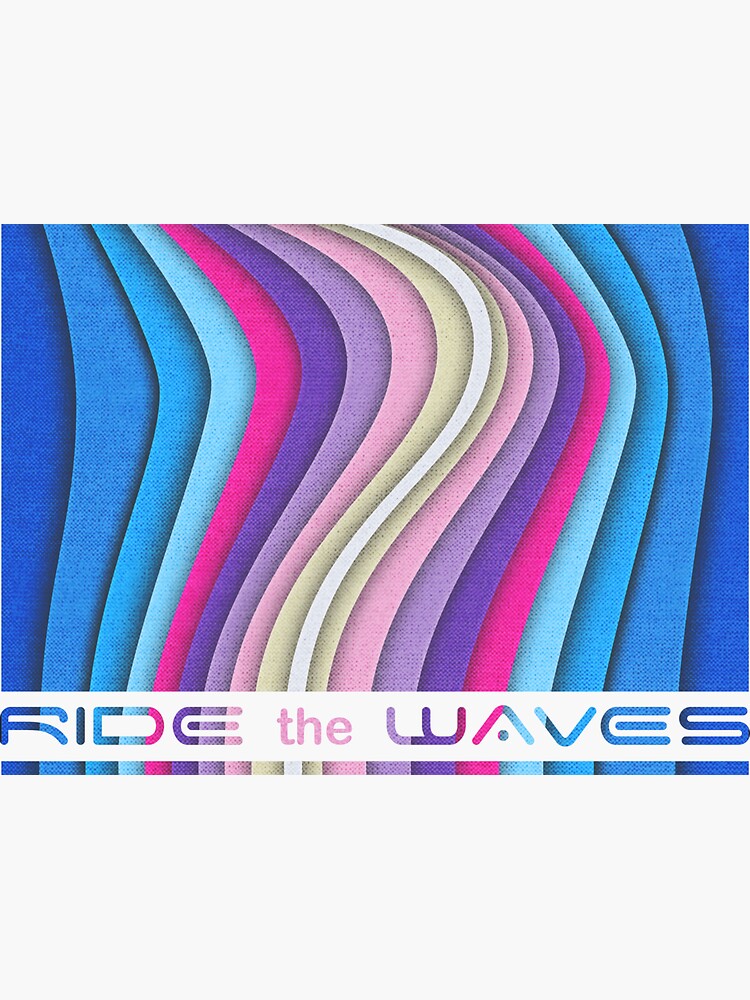 "Ride the Waves - Vintage Surf Style" Sticker for Sale by Jaxtdesigns ...